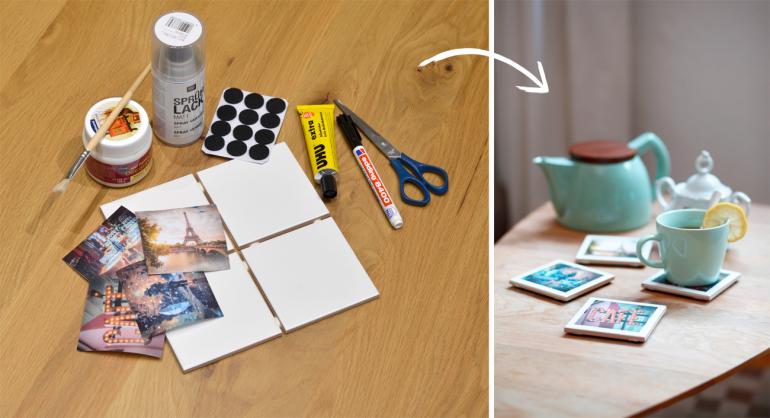 DIY: So gestalten Sie individuelle Foto-Untersetzer