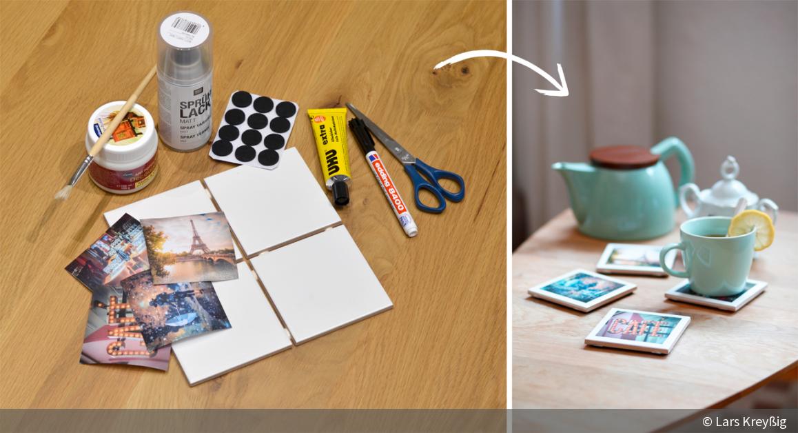 DIY: So gestalten Sie individuelle Foto-Untersetzer