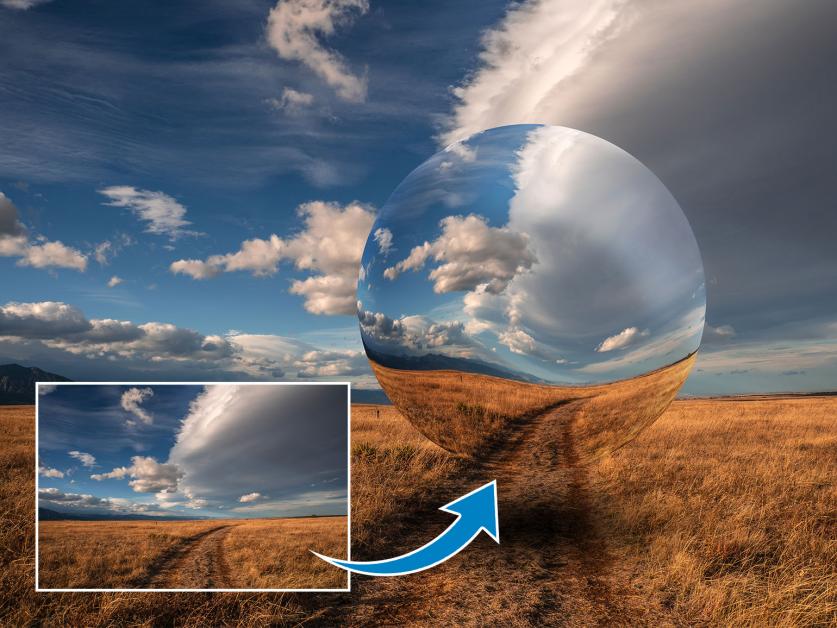 Photoshop Workshop: schwebende Glaskugel [nur 8 Schritte]